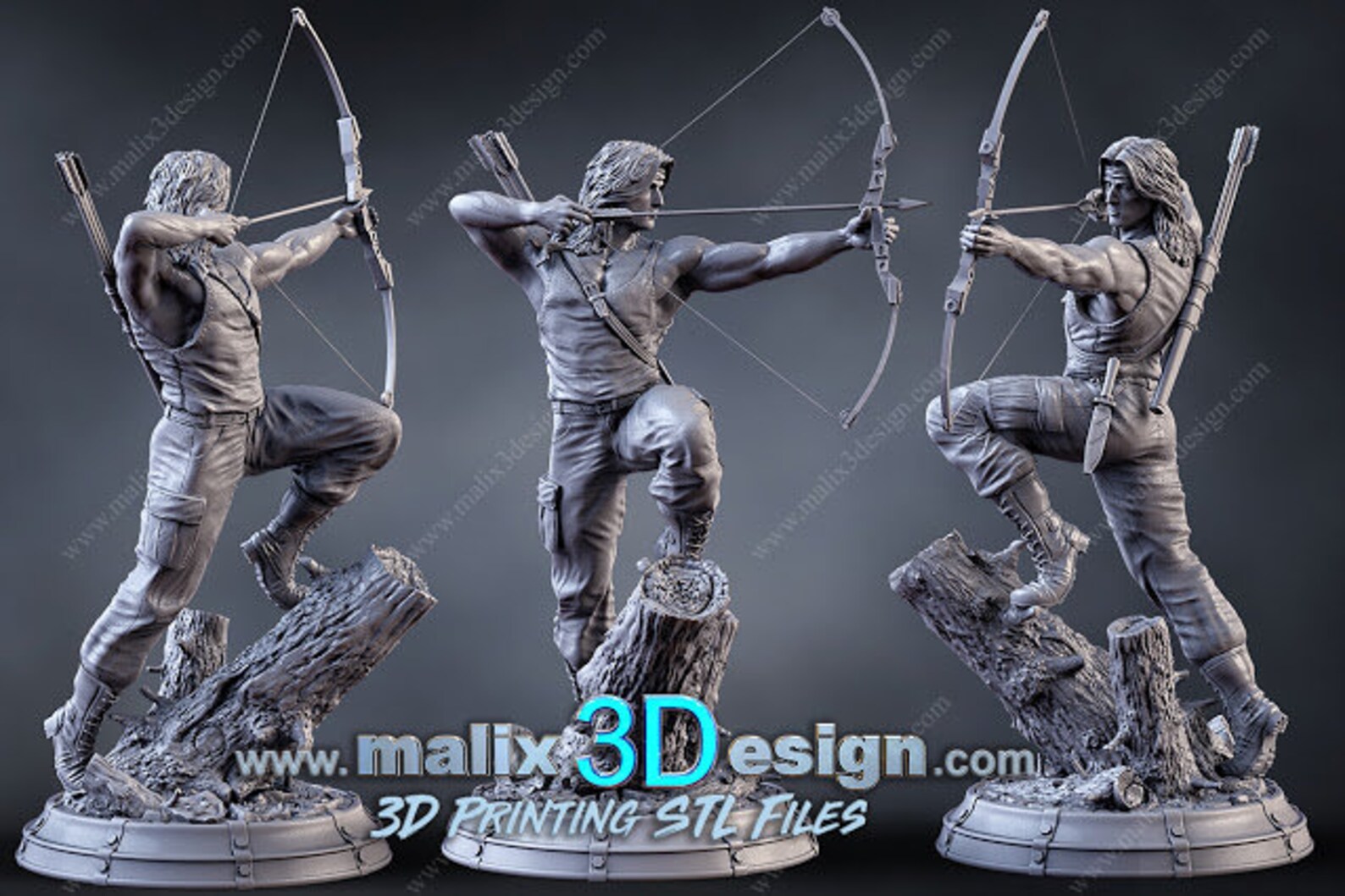 3D printed Rambo figurine | Etsy