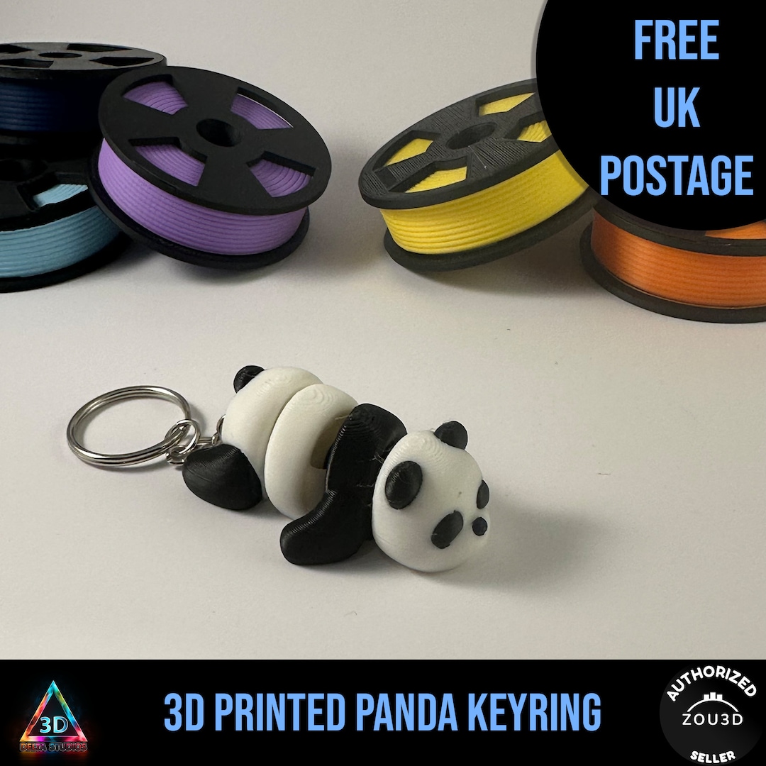 3D Printed Panda Keychain - Kawaii - Cute - Fidget - Keyring - Gift - Etsy