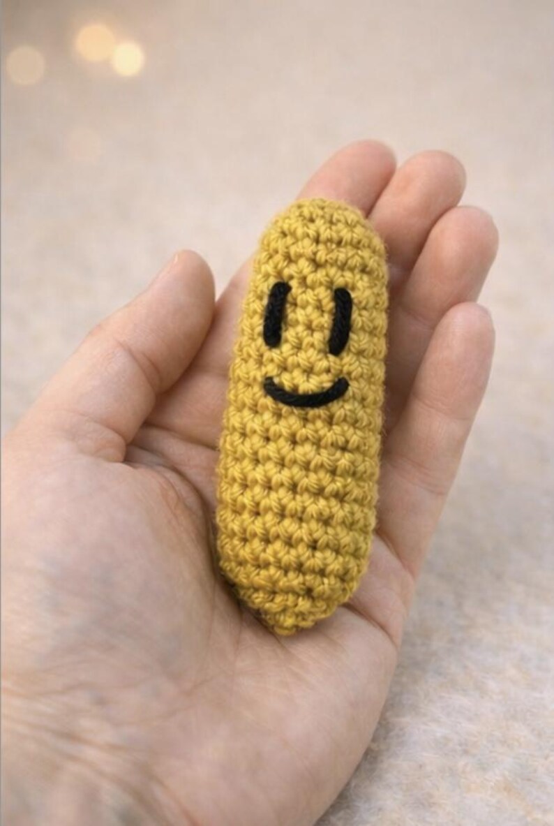 Crochet Cucumber Fidget Clicker Toy Pattern PDF – Stress Relief Finger ...