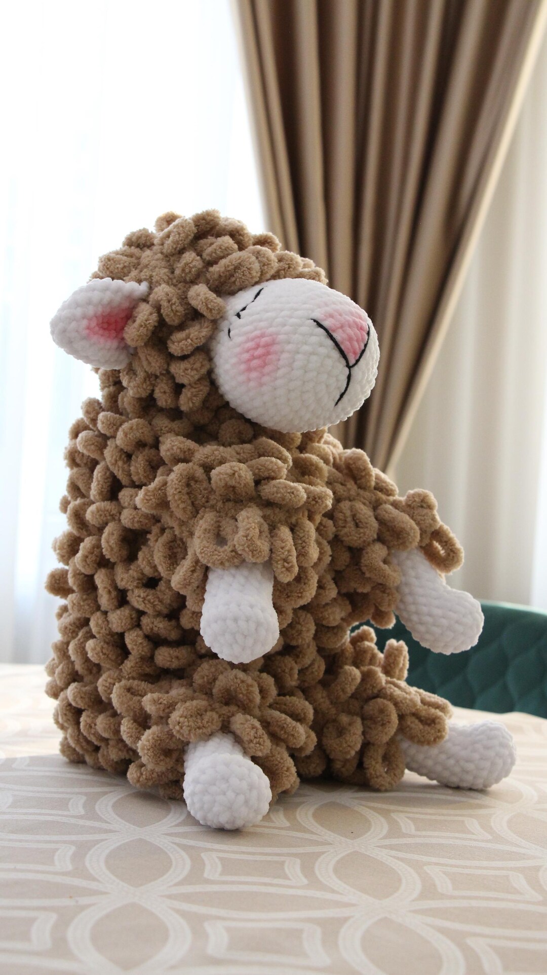 Crochet Fluffy Sheep | Amigurumi Farmhouse Animals | Crochet Plushie ...