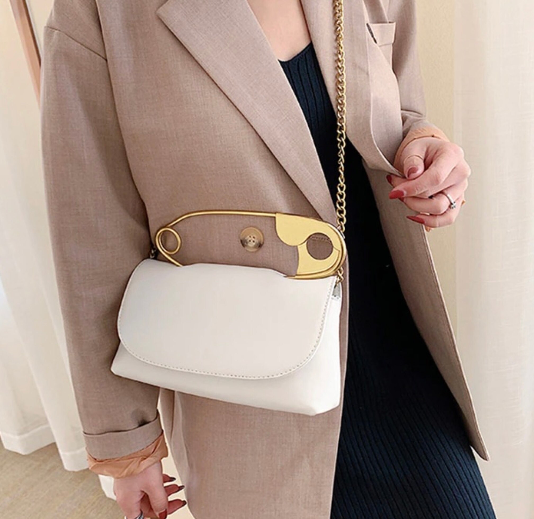 Unique Safety Pin Cross Body Bag Safety Pin Clutch Bag - Etsy