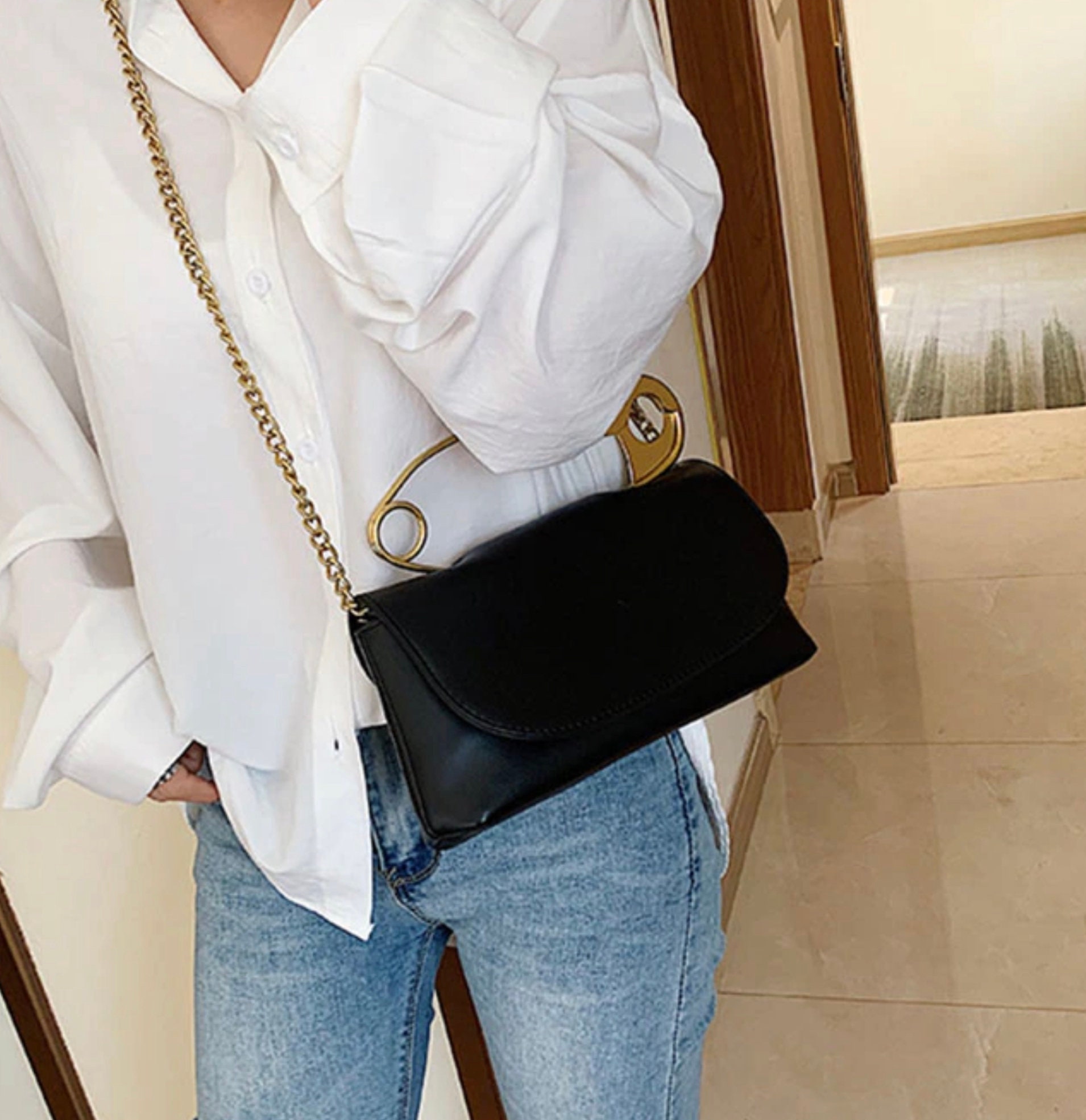 Unique Safety Pin Cross Body Bag Safety Pin Clutch Bag - Etsy