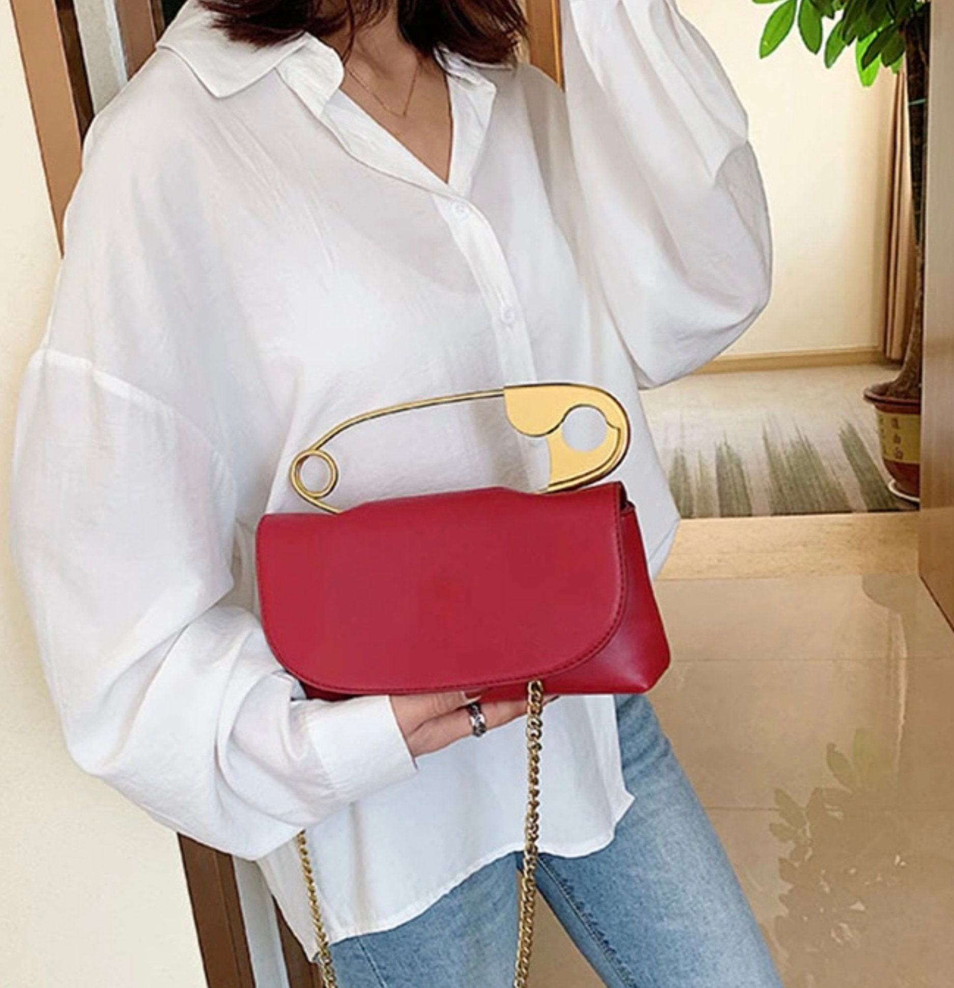 Unique Safety Pin Cross Body Bag Safety Pin Clutch Bag - Etsy