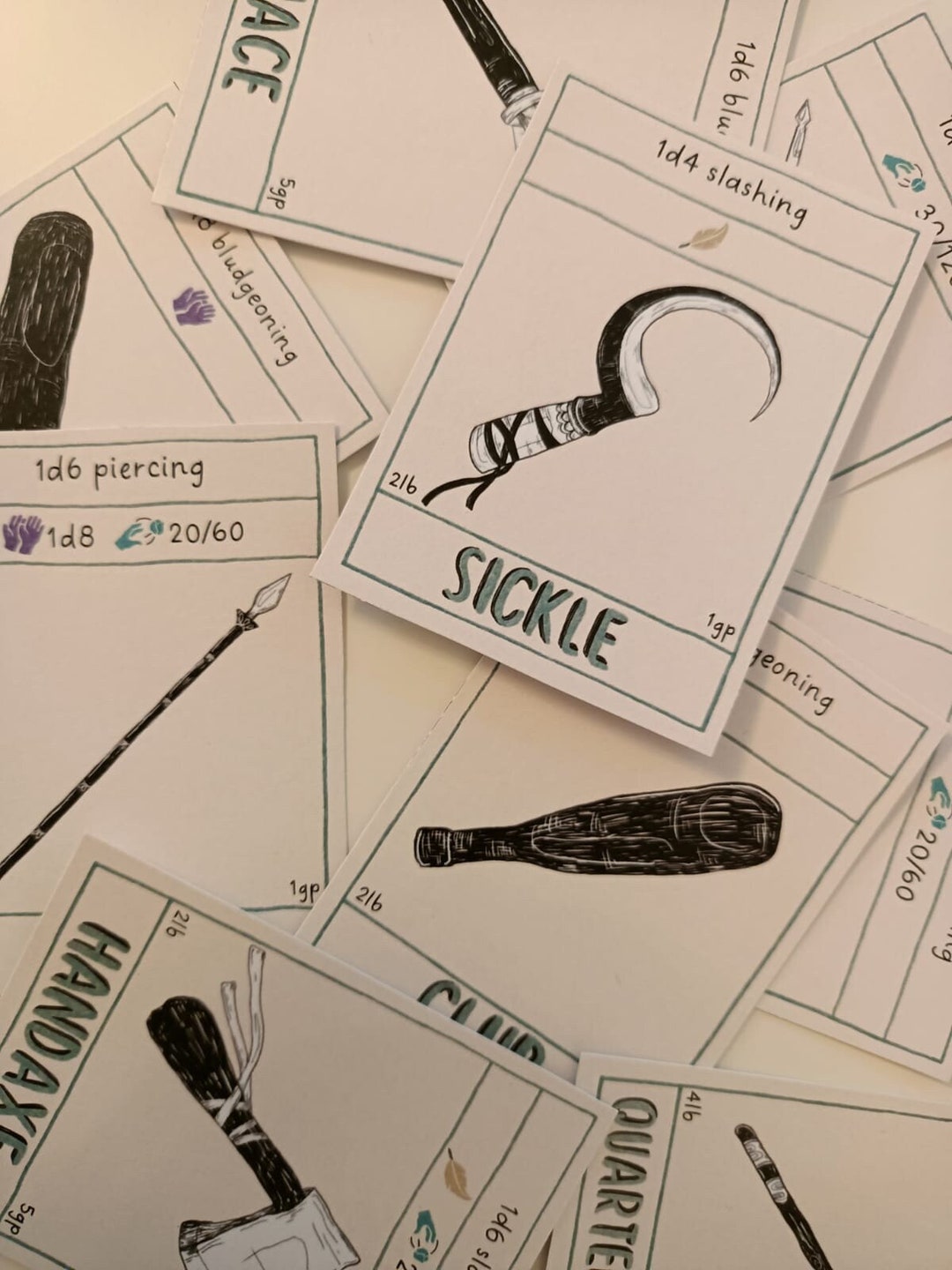 Downloadable Dnd Item Cards - Simple and Martial Melee Weapons - Etsy