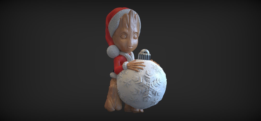 Santa Groot Christmas Ornament 3D Printable Files - Etsy