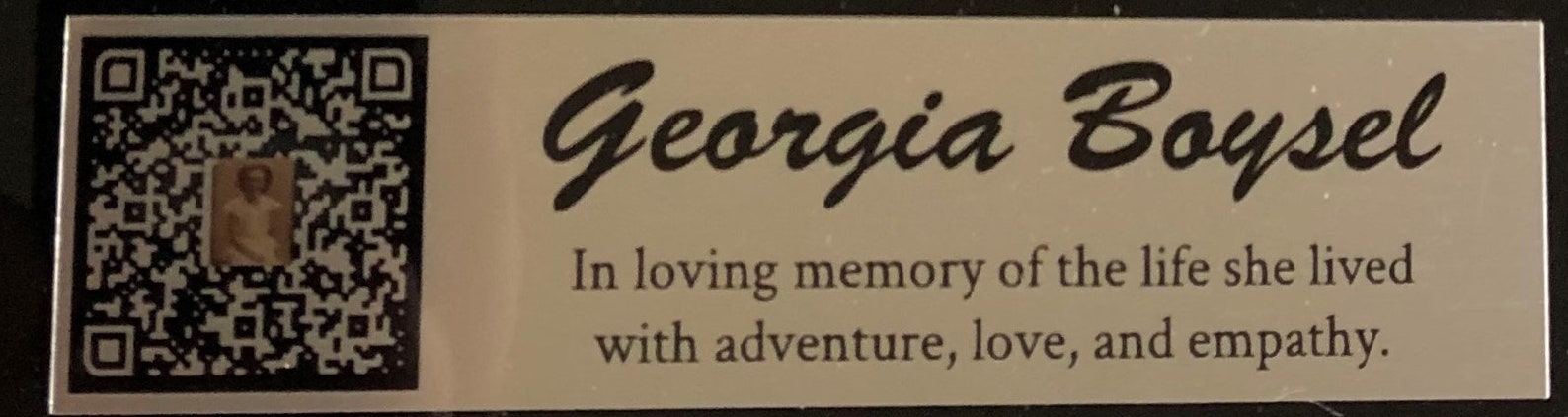 Personalized Web Memorial, Customized QR Code on Various Physical ...