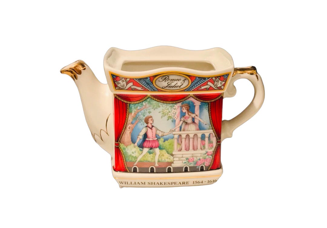 Replacement/orphan Sadler 1990s Romeo and Juliet Teapot Only no Lid ...