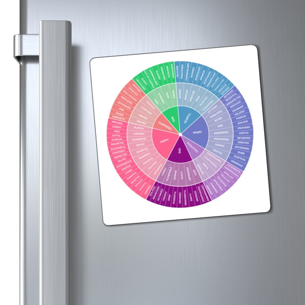 Modern Feelings & Emotions Wheel Magnet - Etsy