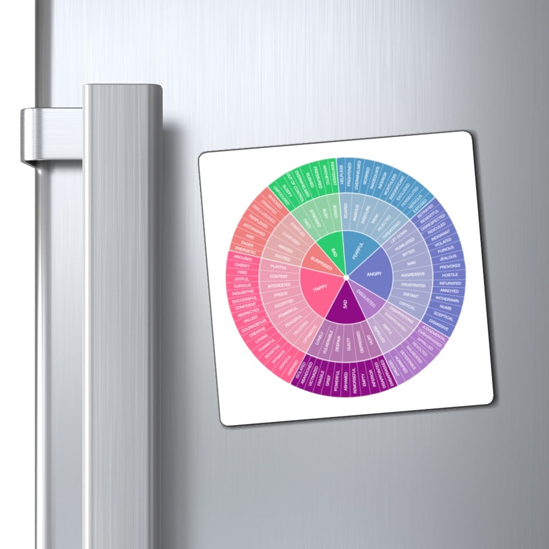 Modern Feelings & Emotions Wheel Magnet - Etsy