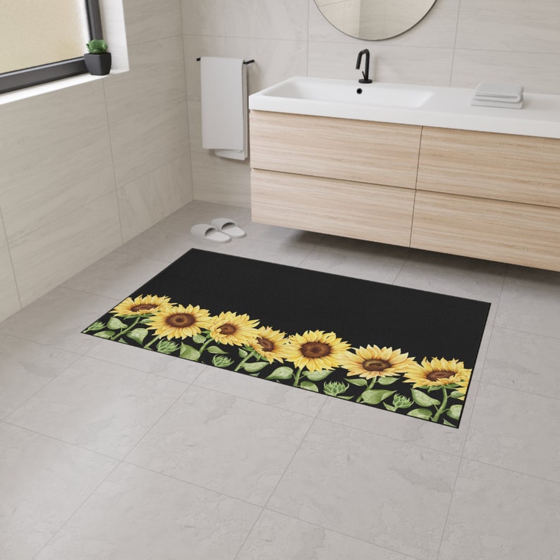 Sunflower Entrance Rug, Sunflower Heavy Duty Floor Mat, Home Decor - Etsy