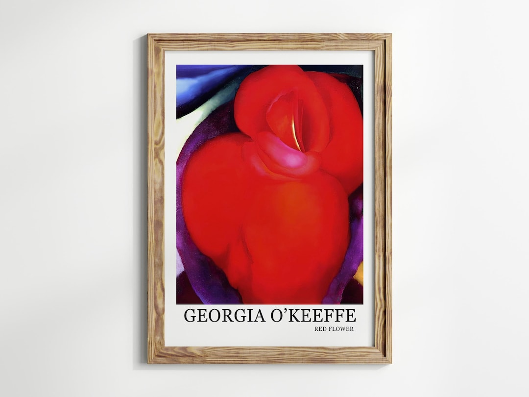 Georgia Okeeffe Red Flower Poster, Flower Art, Digital Download ...