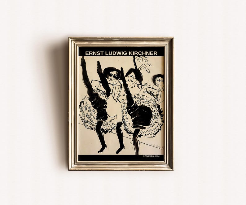 Ernst Ludwig Kirchner Poster: Vintage Cabaret Dancer Print (digital ...