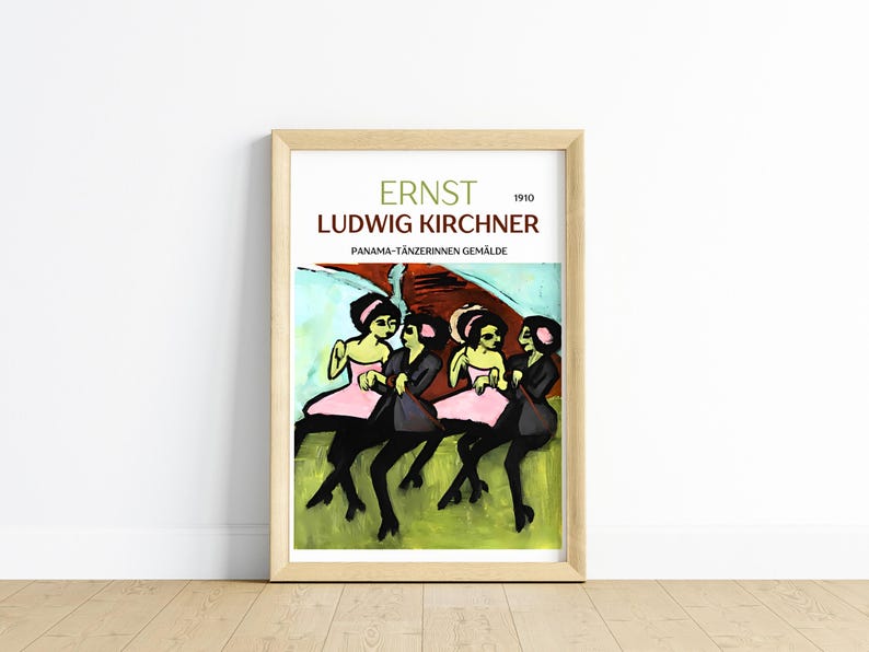 Ernst Ludwig Kirchner Poster: Vintage German Expressionist Art Print ...