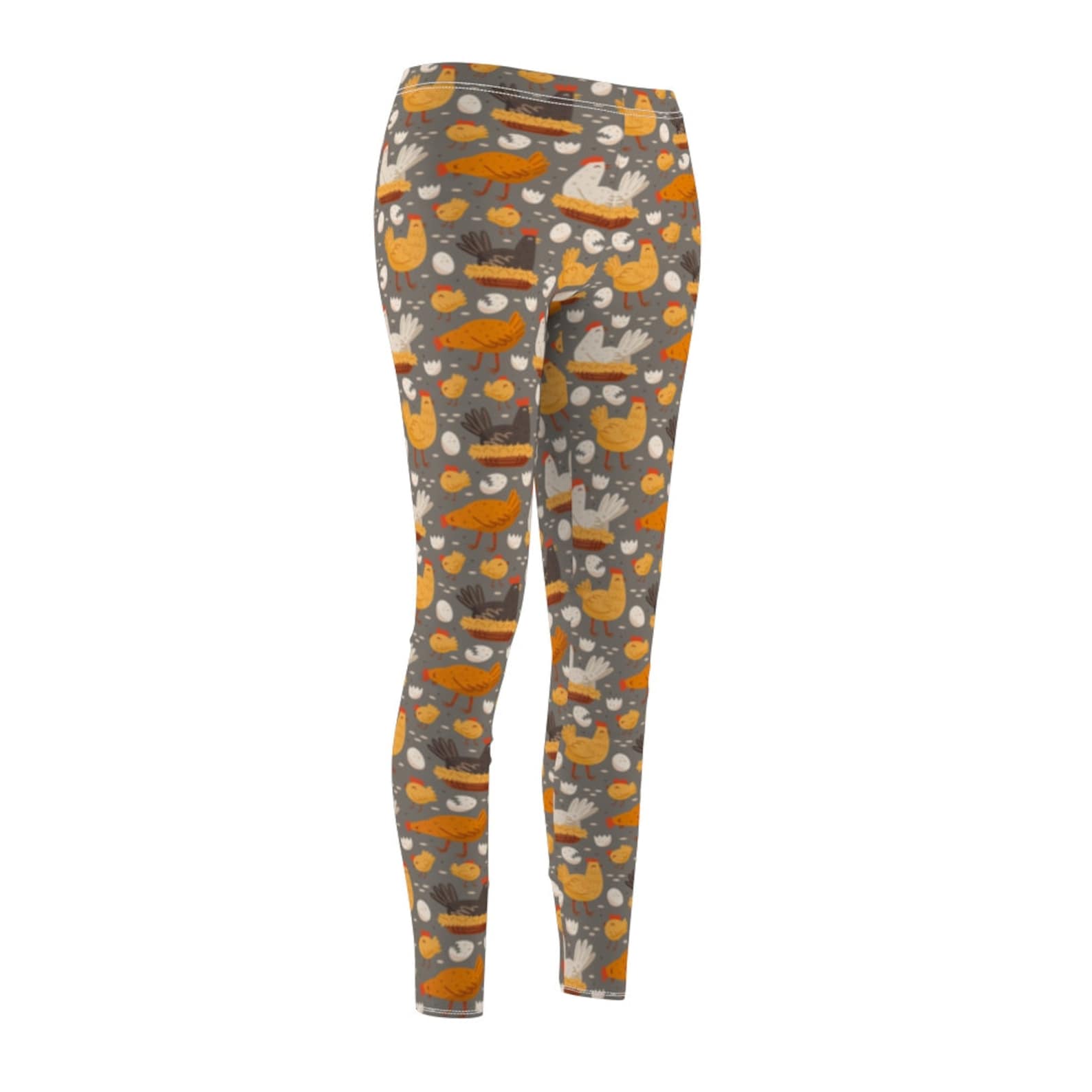Cute Chicken Leggings, Leggings for Women With Designs, Cute Chicken ...