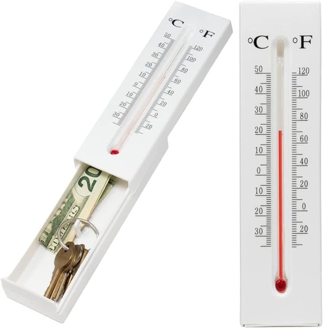 Thermometer Diversion Safe Container Key Lock Box Outdoor for House ...