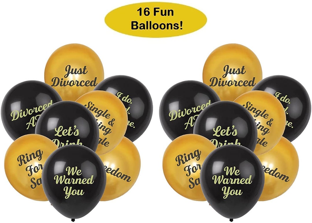 Brosash Divorced Party Balloons Funny Divorce Party Decorations for ...