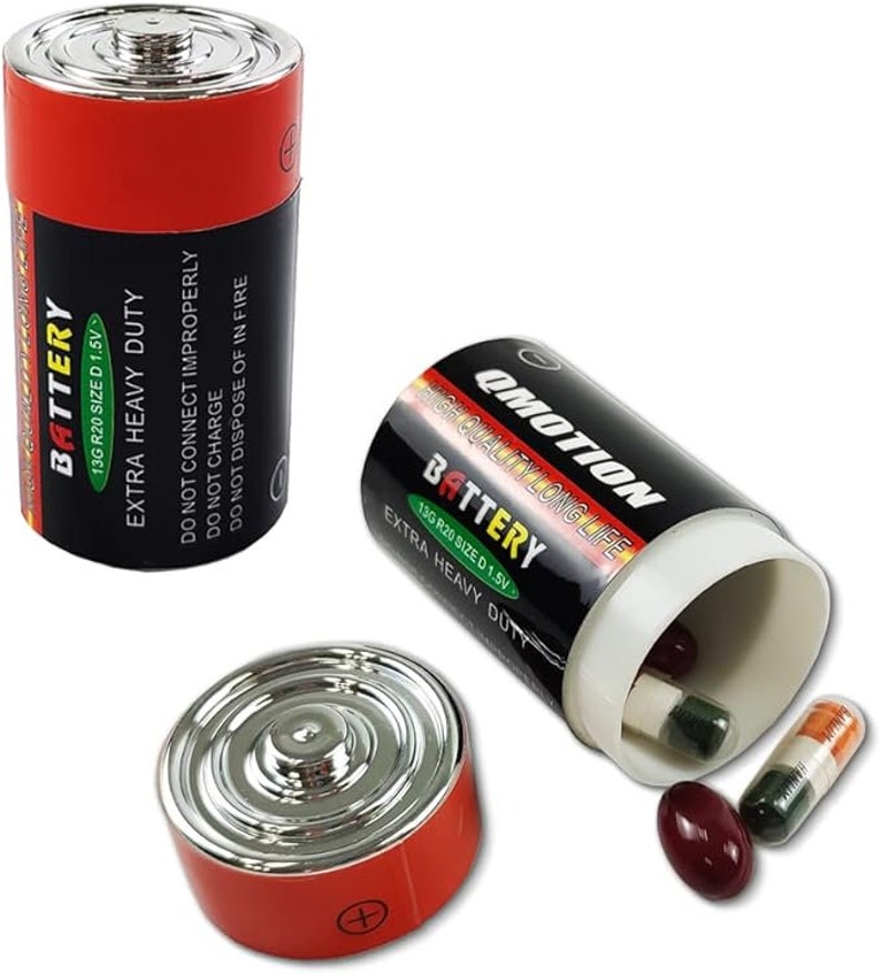 Fake D Battery Safe 2 Pack Realistic Looking Batteries for Hiding Money ...