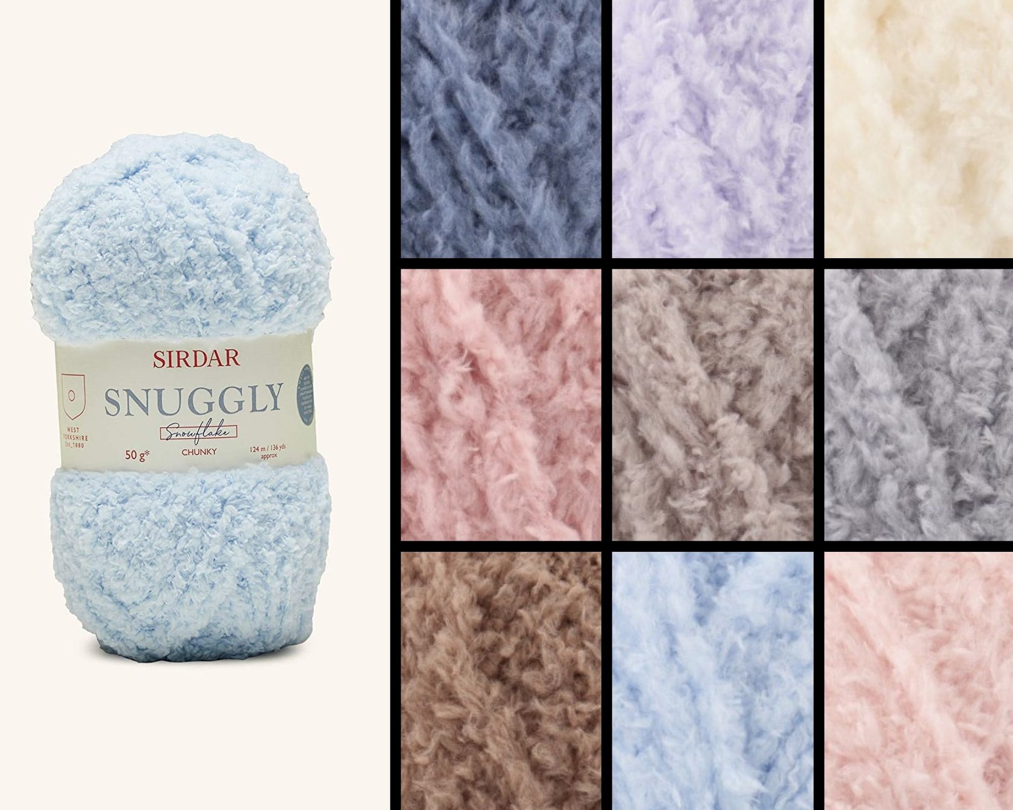 Sirdar Snuggly Snowflake Chunky Yarn Choice of colours | Etsy