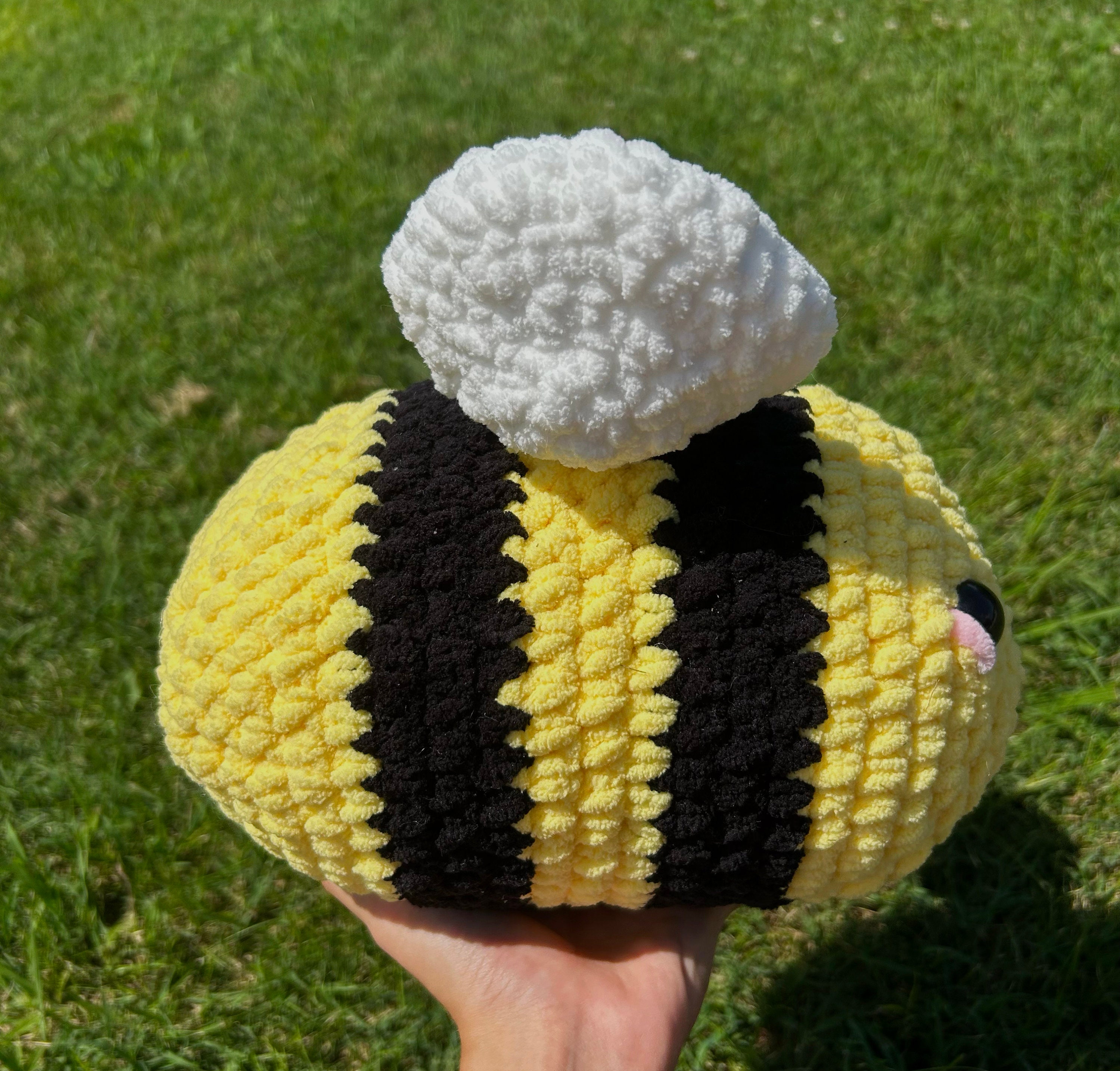 11" Adorable Crochet Large Bee - Etsy