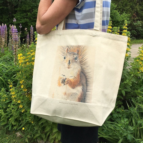 Squirrel Tote Bag - Etsy