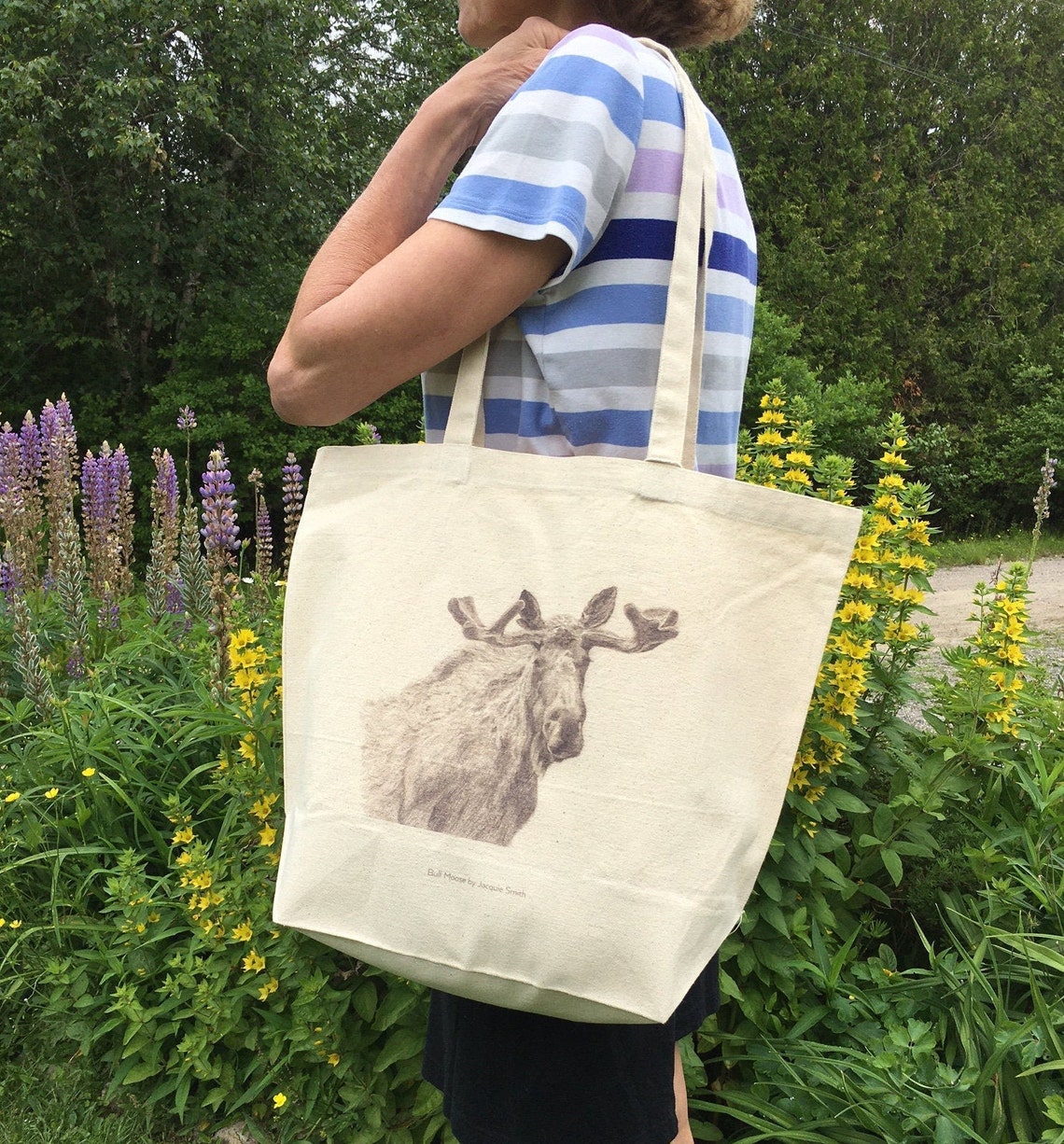 Moose 4 (bull Moose) Tote Bag - Etsy