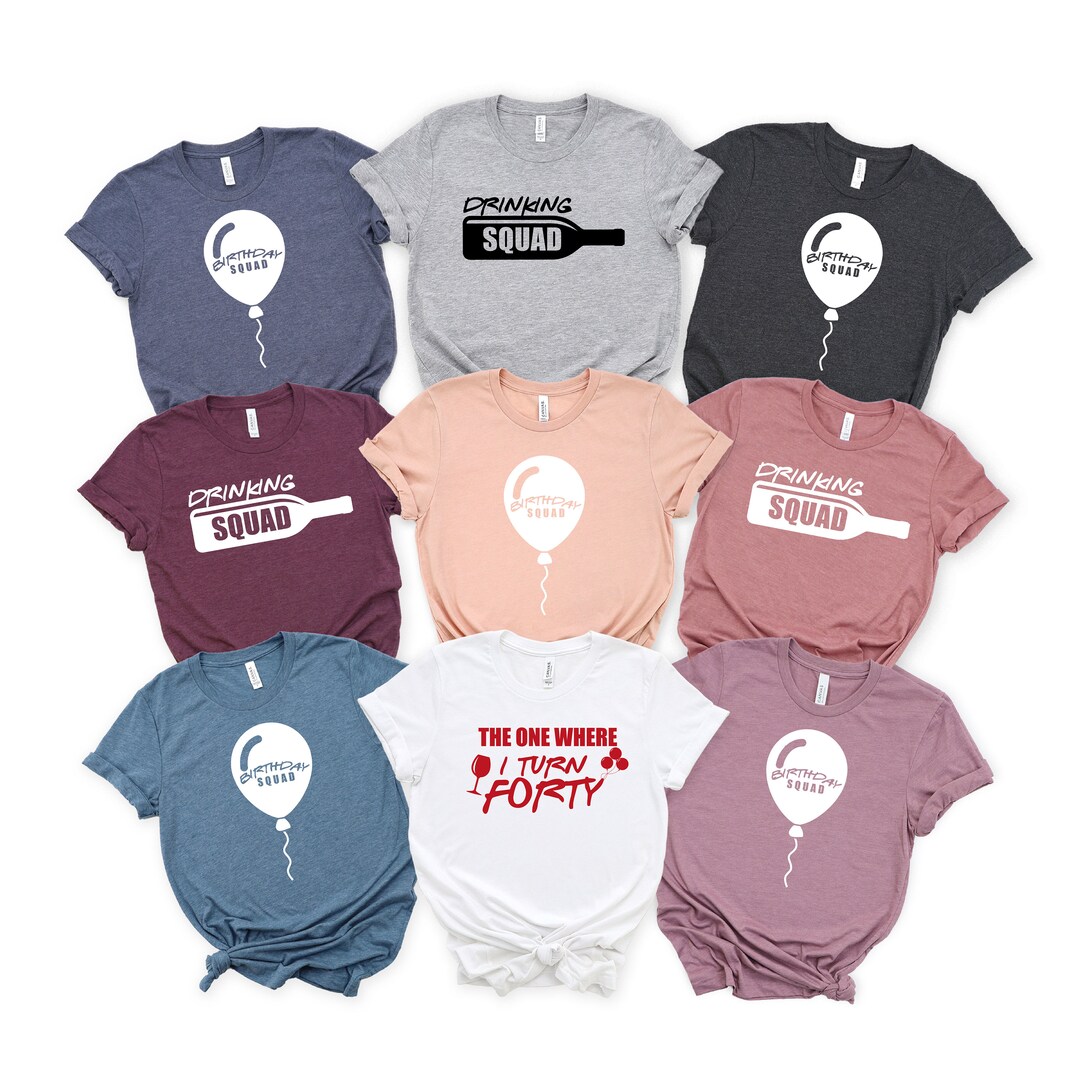 Birthday Squad Shirt, Drinking Squad Shirt, Birthday Party Shirts ...