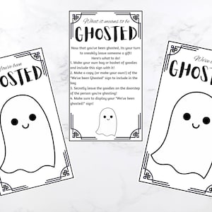 You've Been Ghosted Printable Set |halloween Trick | Digital Download ...