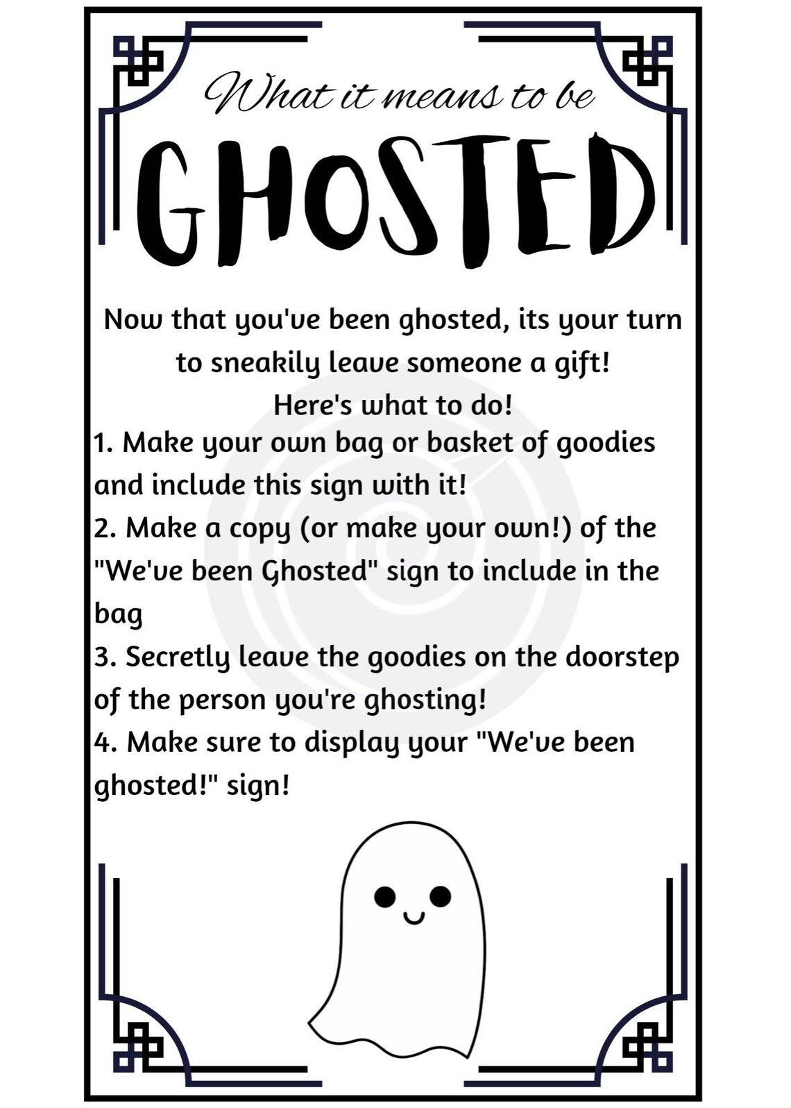 You've Been Ghosted Printable Set |halloween Trick | Digital Download ...