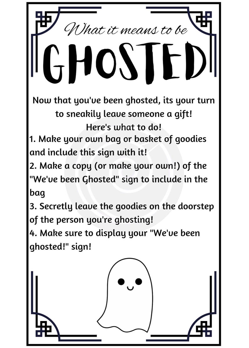 You've Been Ghosted Printable Set |halloween Trick | Digital Download ...