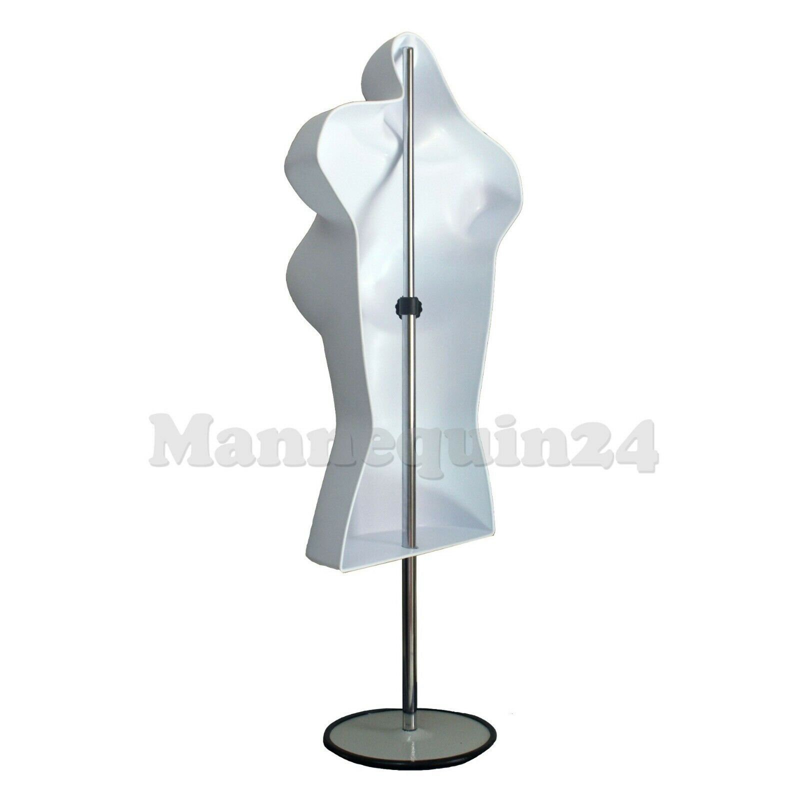 Female Torso Body Dress Form Mannequin White With Stand & Hook for ...