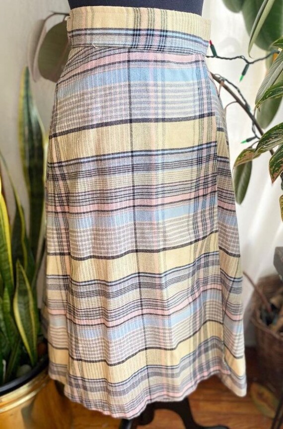 Vintage 1970s pastel plaid - Gem