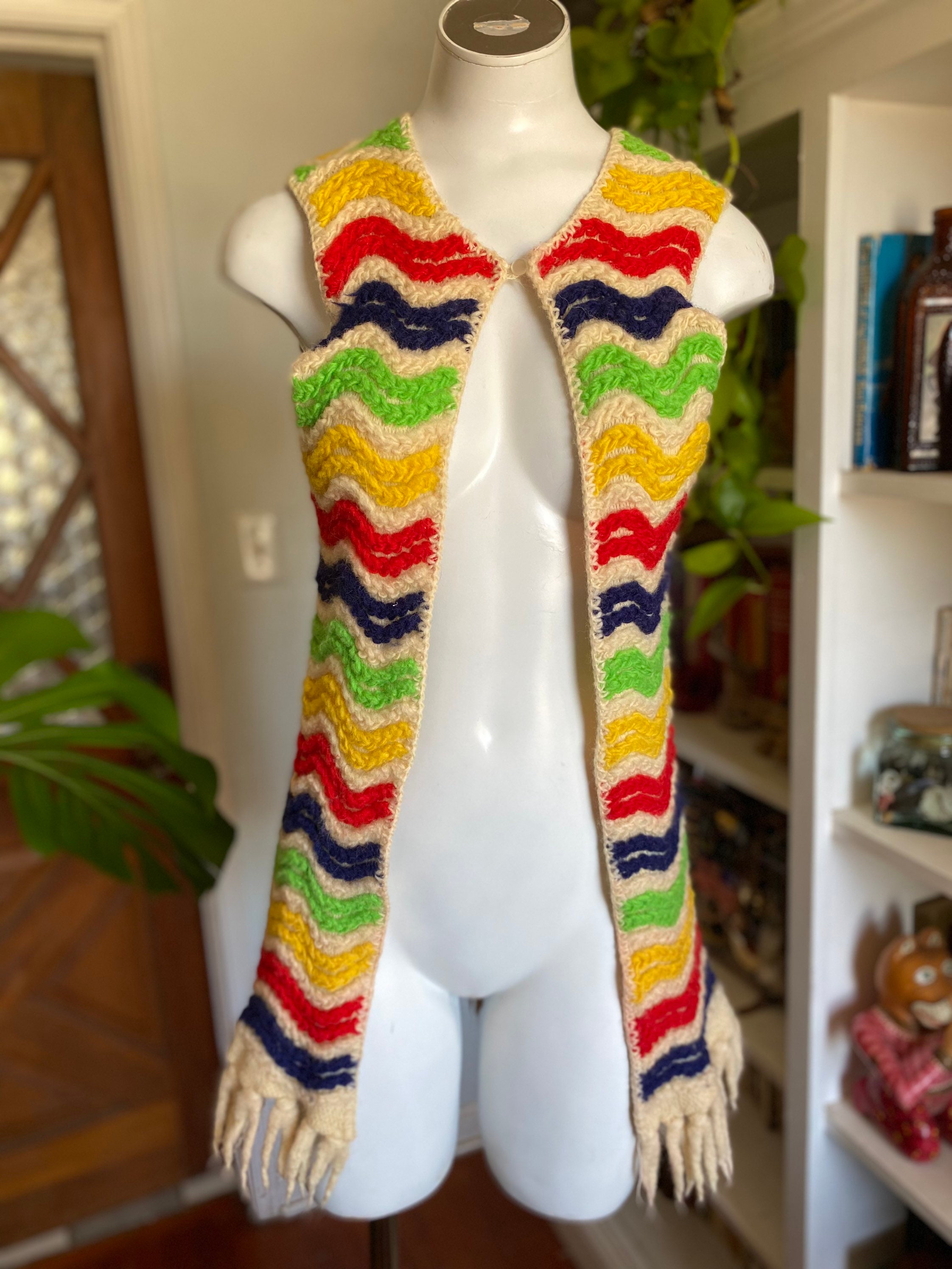 Vintage 1970s Knit Vest by Jack Winter - Etsy