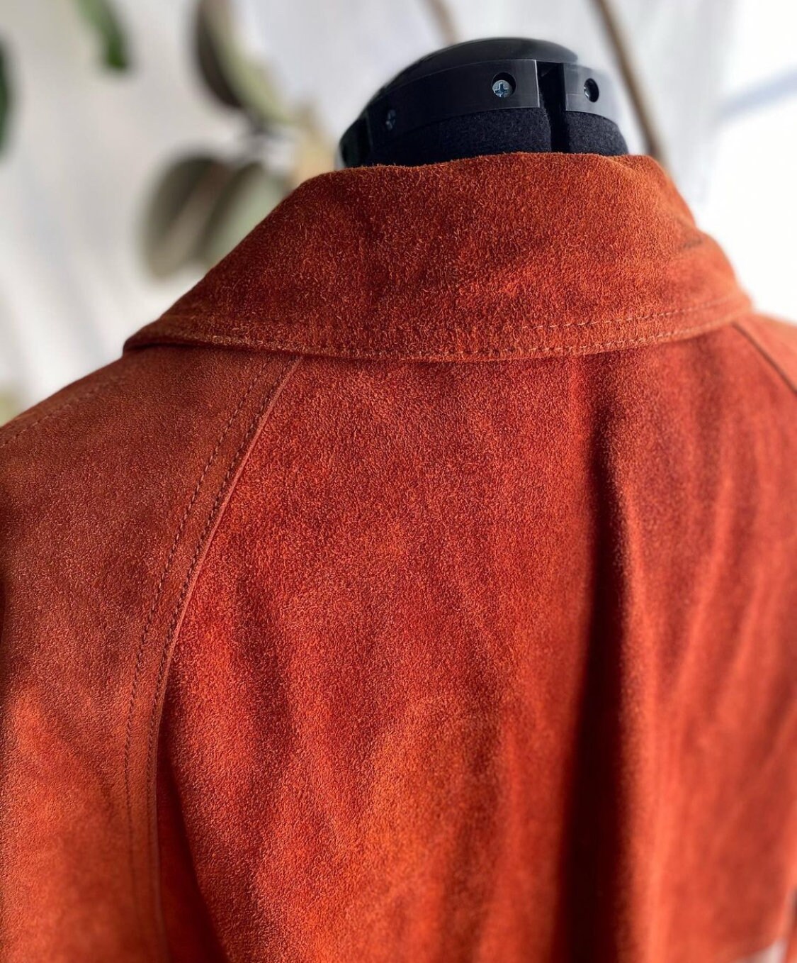 Rare Vintage 70s Suede and Patten Leather Midi Bell-shaped Trench With ...
