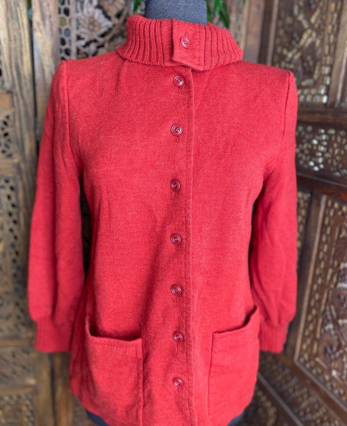 Vintage 80s Rusty Red Wool Sweater by Bleyle for Hooper - Etsy