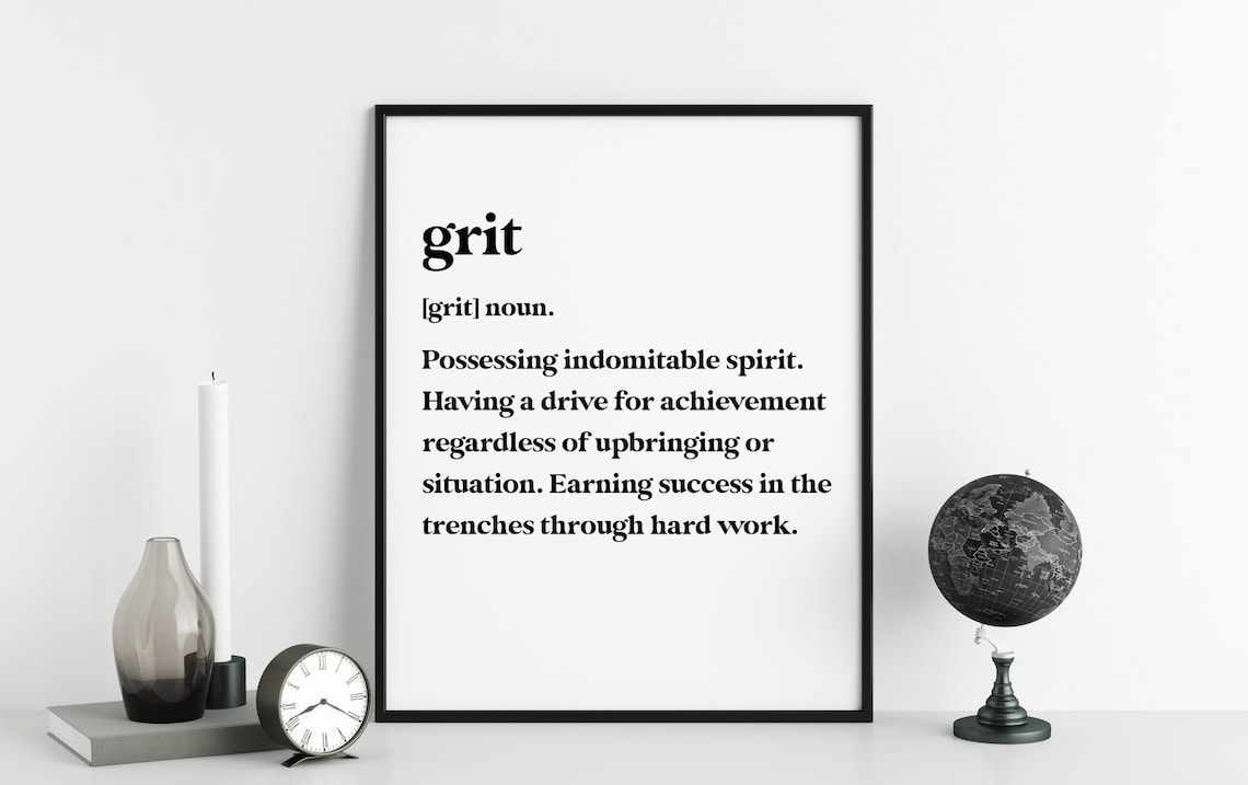 Grit Printable Art, Poster Wall Art, Motivational Print, Inspirational ...