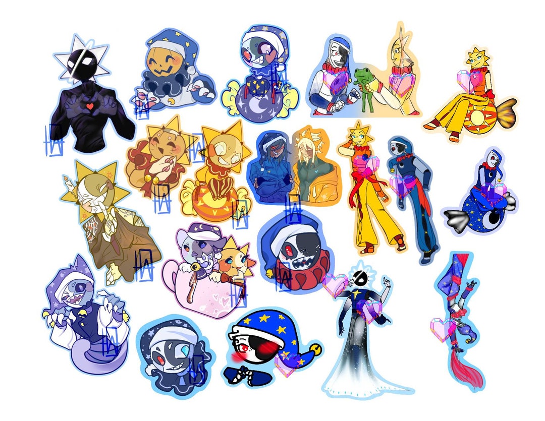 COLLAB Sun and Moon Stickers 2.0 (19 per Set) - Etsy