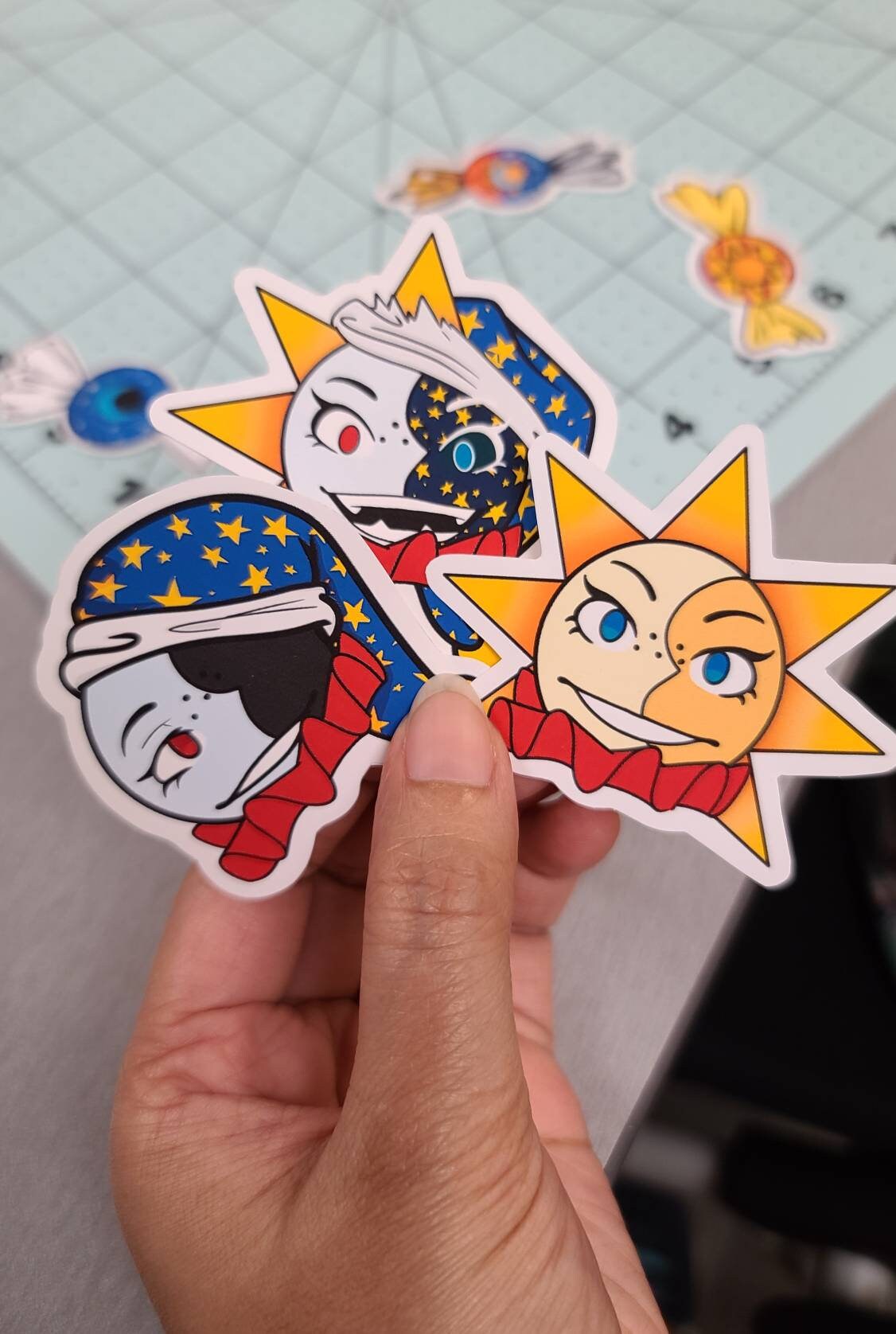 Sun and Moon Stickers bundles Shown. 6 Each - Etsy