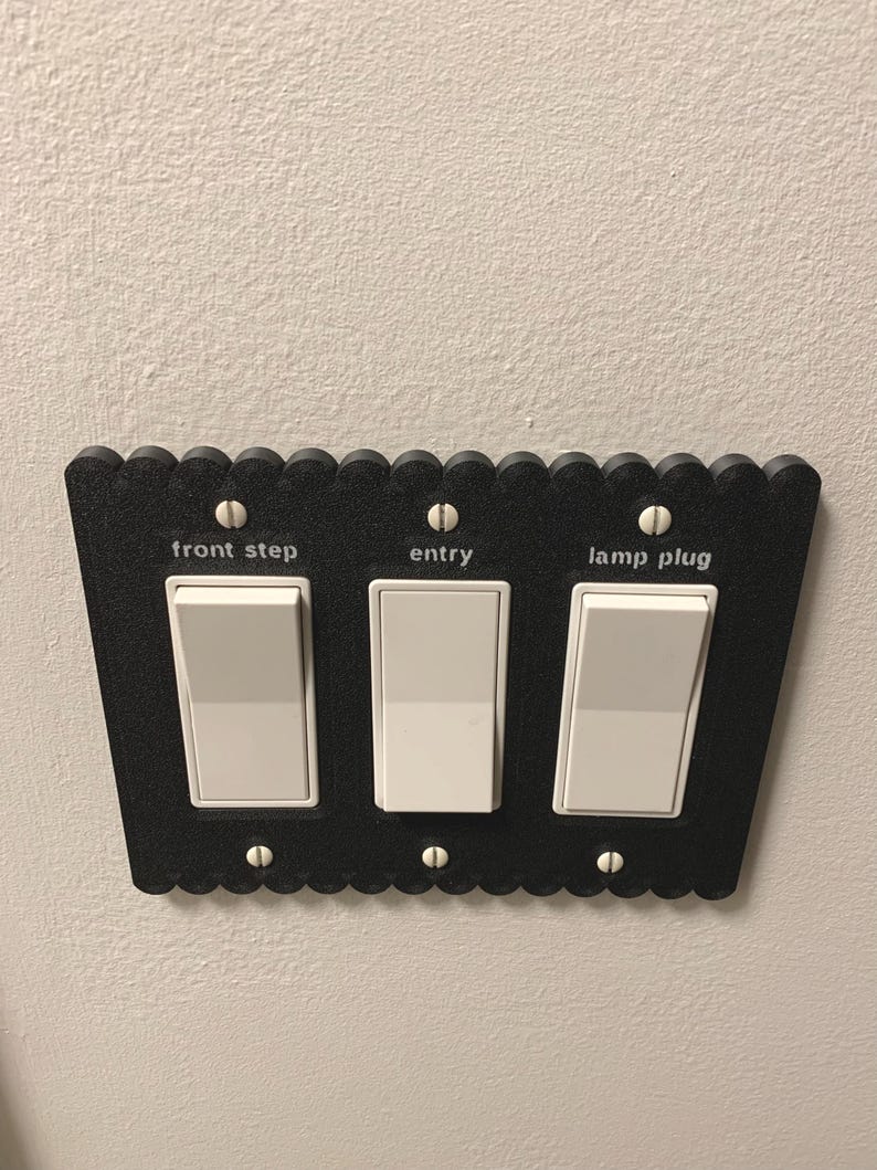 Custom Labeled Light Switch Cover | Personalized Multi-gang (1-5) Wall ...
