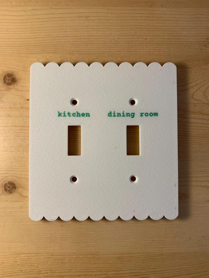 Custom Labeled Light Switch Cover | Personalized Multi-gang (1-5) Wall ...