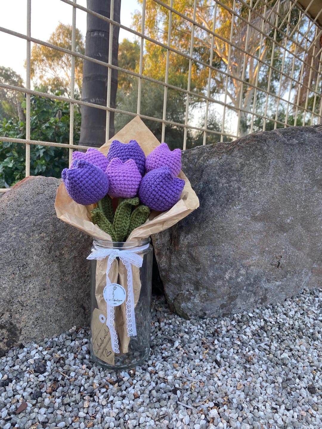 Big Bunch Crochet Tulips Bouquet - Etsy