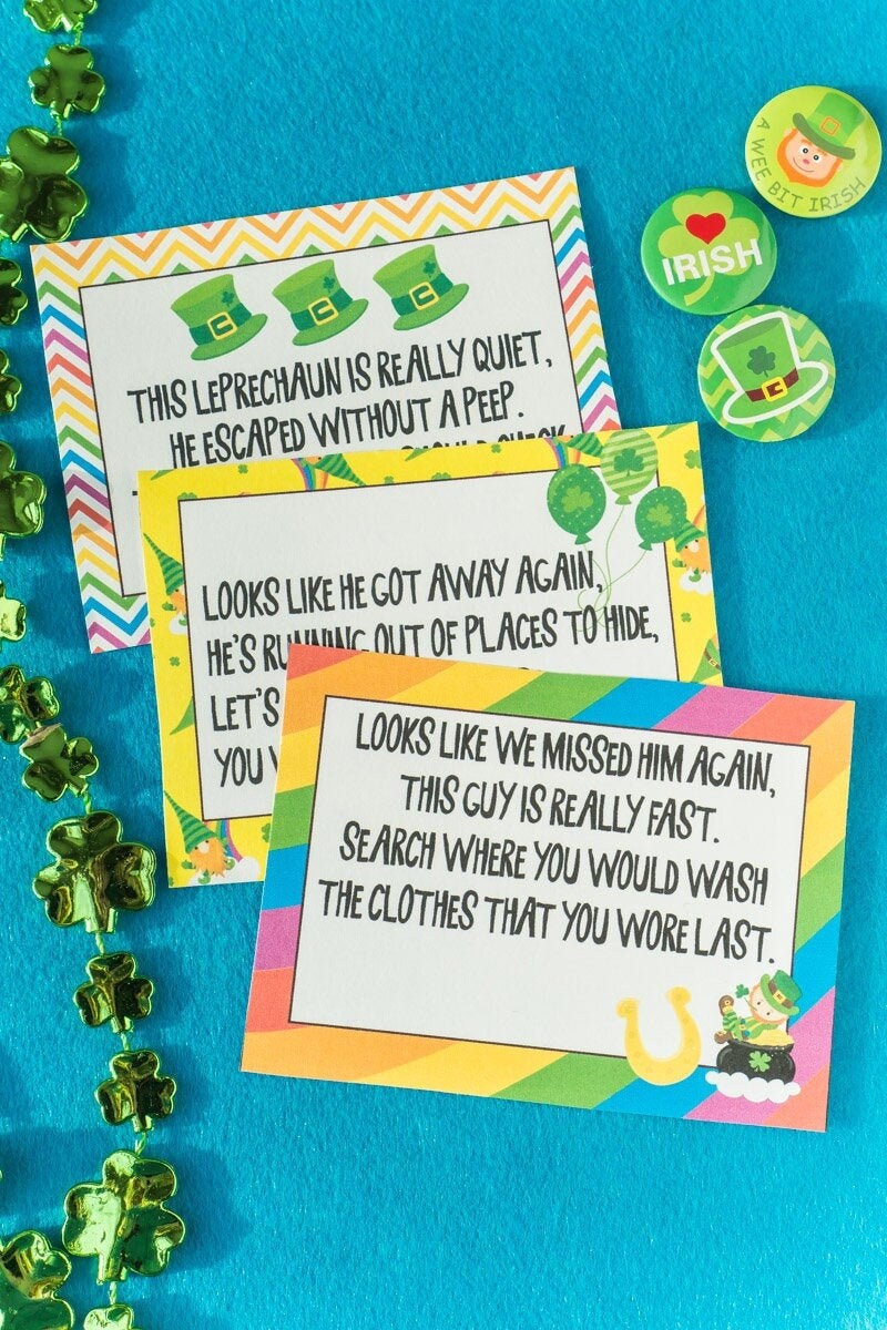 St. Patrick's Day Scavenger Hunt Clues St Patrick's Day Treasure Hunt ...