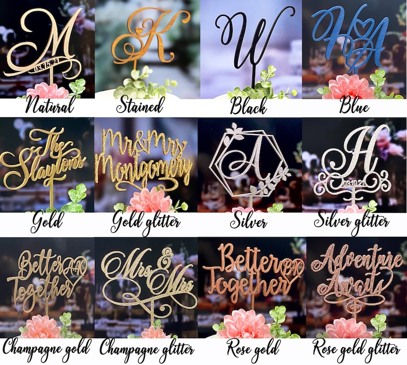 Wedding Cake Topper Name Cake Topper Custom Cake Topper - Etsy