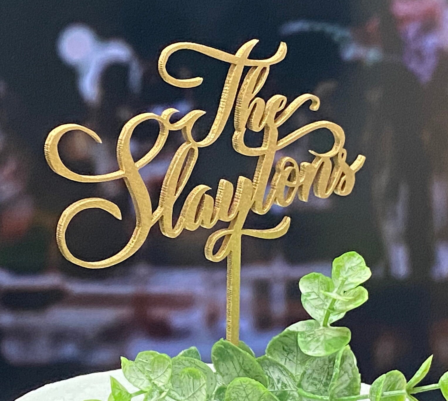 Wedding cake topper Name cake topper Custom cake topper | Etsy