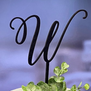 W Cake Topper, Monogram Cake Topper, Custom Cake Topper, Initial Cake ...