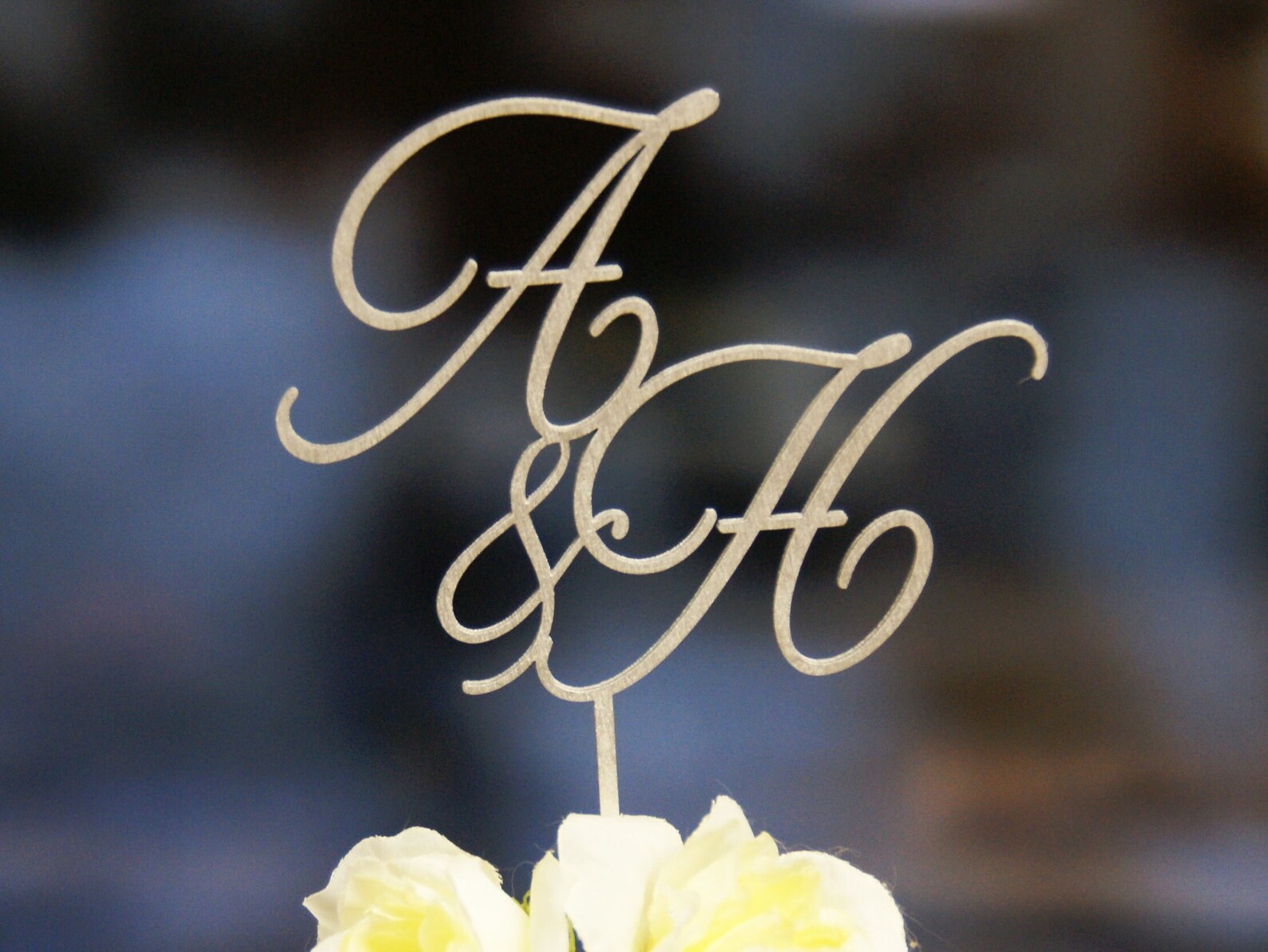 Wedding Cake Topper Monogram Cake Topper Custom Cake Topper - Etsy