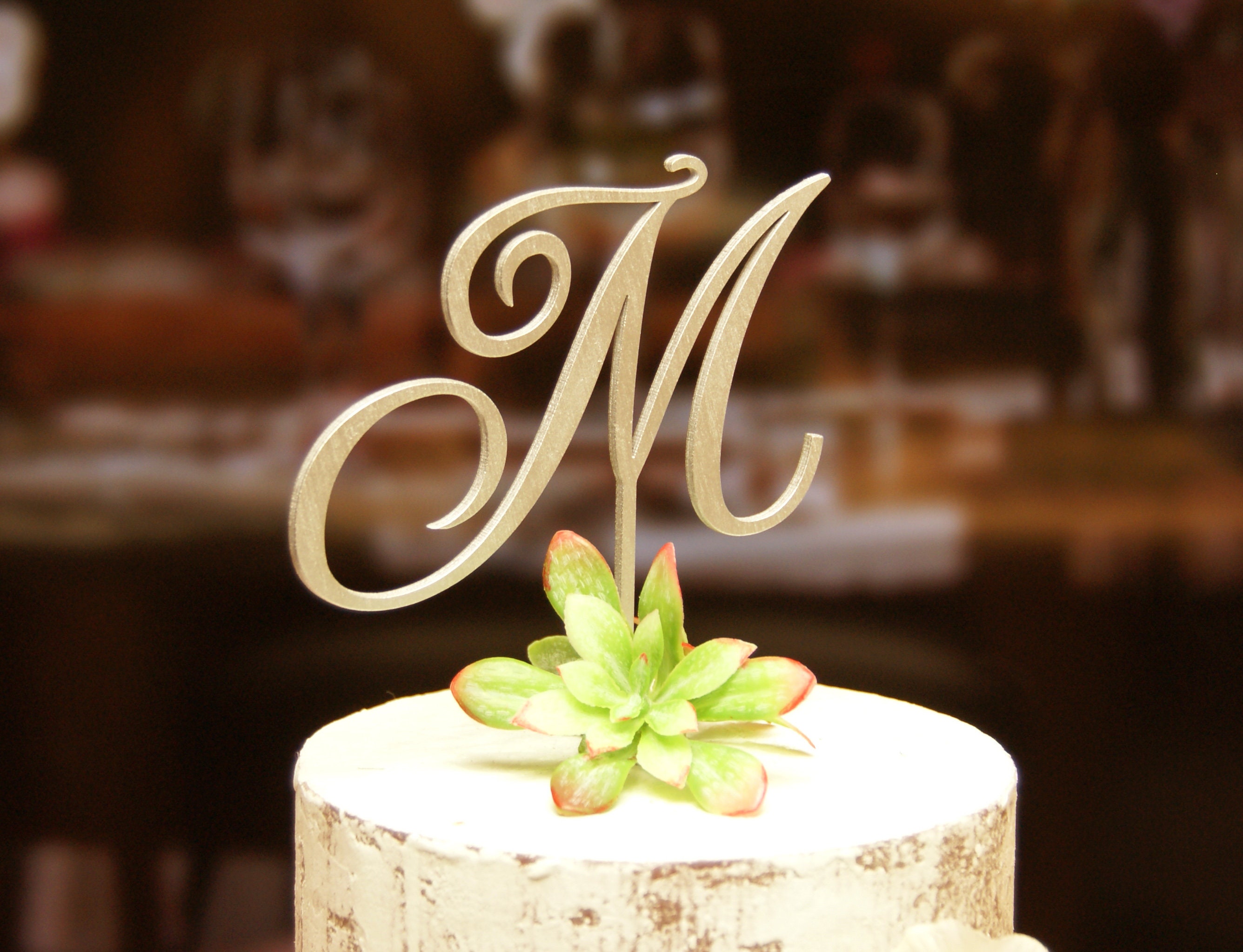 M Cake Topper