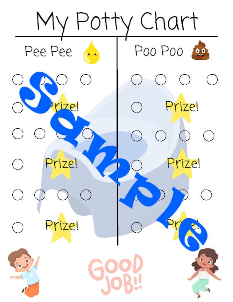 Toddler Potty Chart - Etsy
