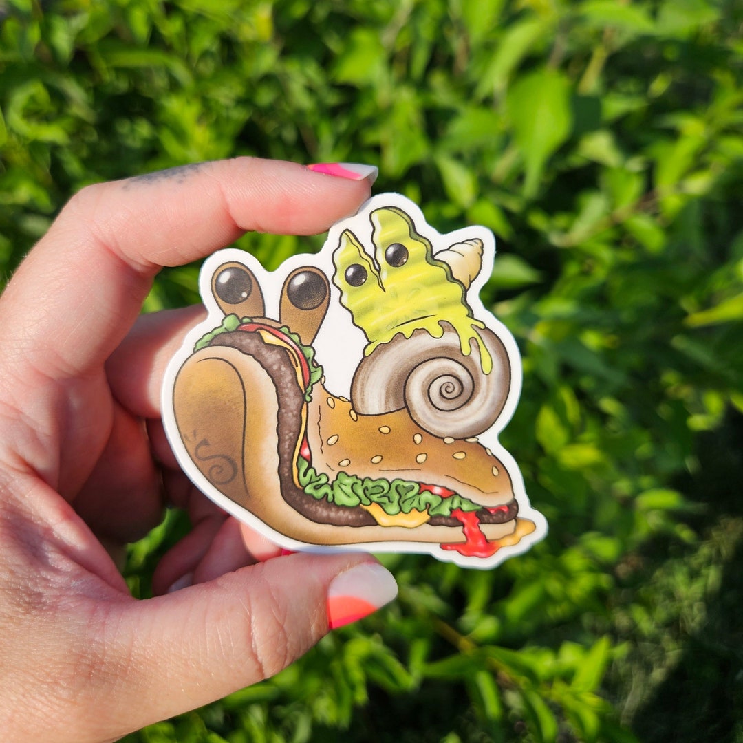 Burger & Pickle Matte Vinyl Sticker - Etsy