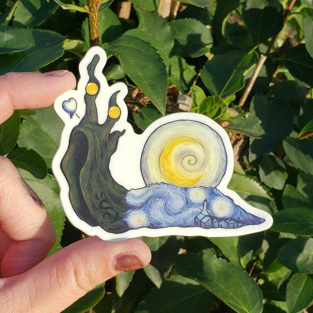 Night Sky Snail Vinyl Sticker - Etsy