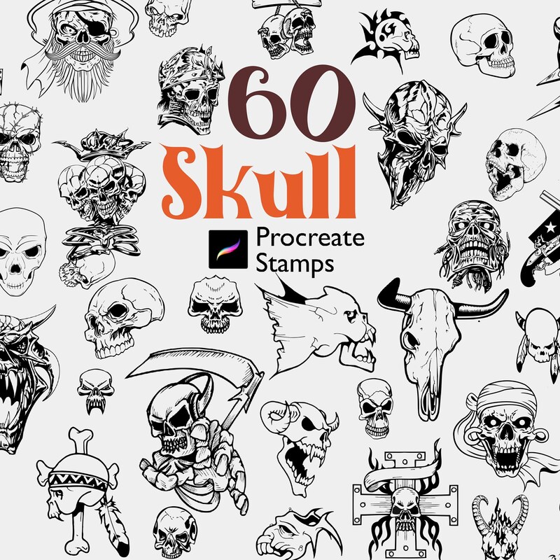 Skull Stamp - Etsy